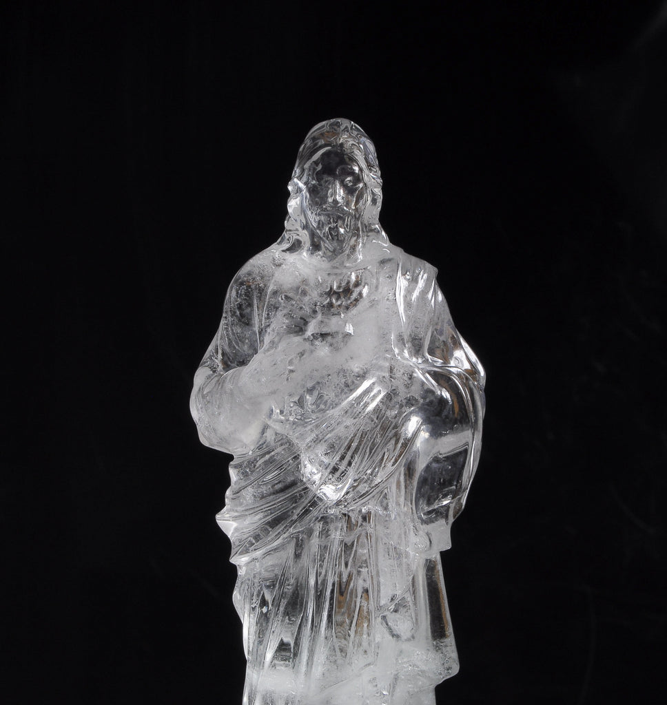 Sacred Heart of Jesus Statue Sculpture Natural Rock Crystal Quartz 9 ...