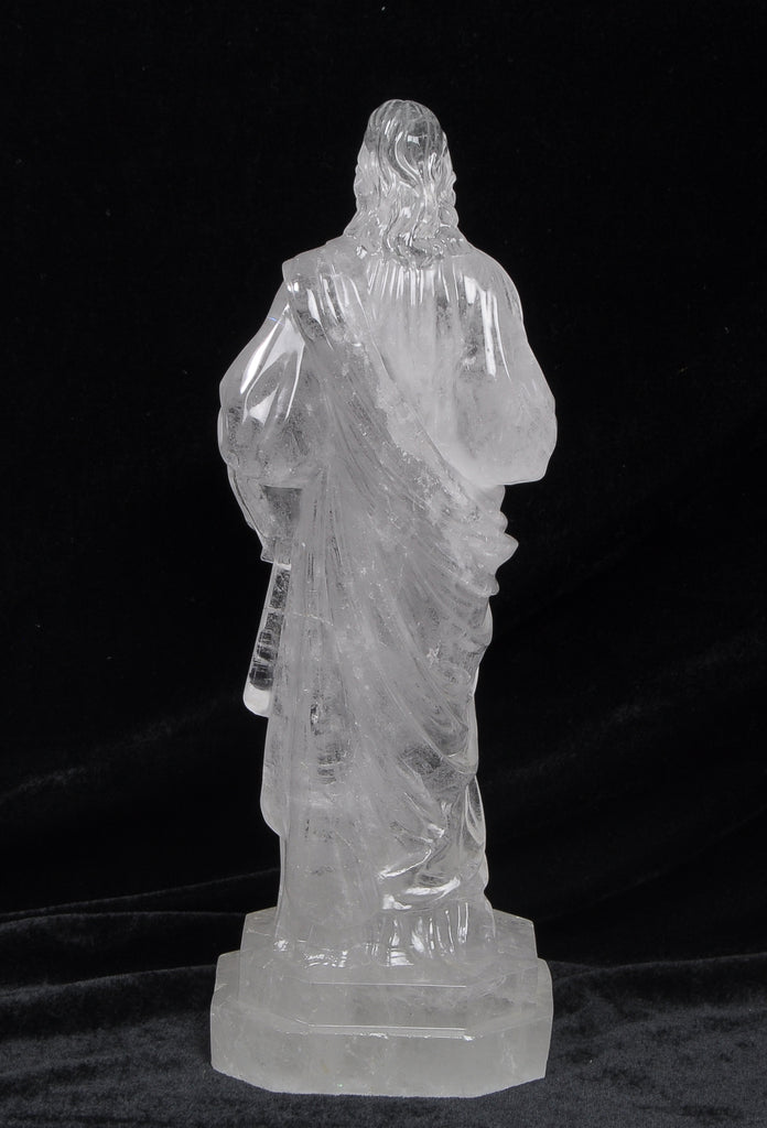 Sacred Heart of Jesus Statue Sculpture Natural Rock Crystal Quartz 12 ...
